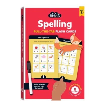 Jr. Explorers Spelling Pull-The-Tab Flash Cards Educational Homeschool ...