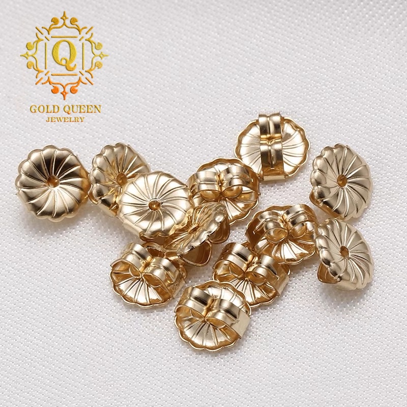GOLD QUEEN US 14K GOLD ROUND SUNFLOWER EARRINGS PAKAW，DIY EARRINGS ...