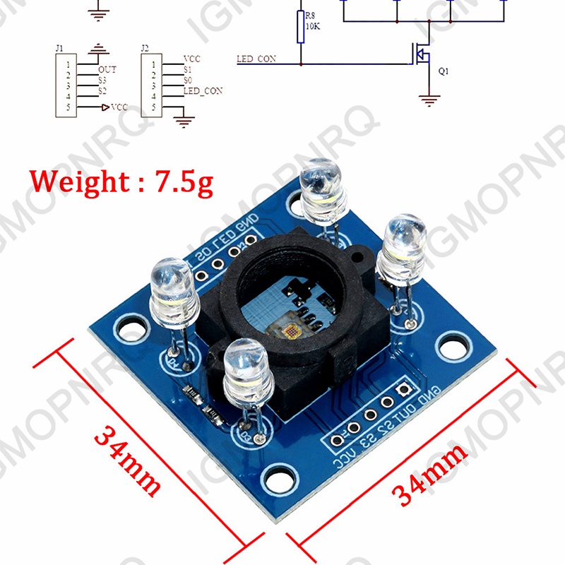 GY-31 TCS230 TCS3200 color sensor module color color recognition sensor ...