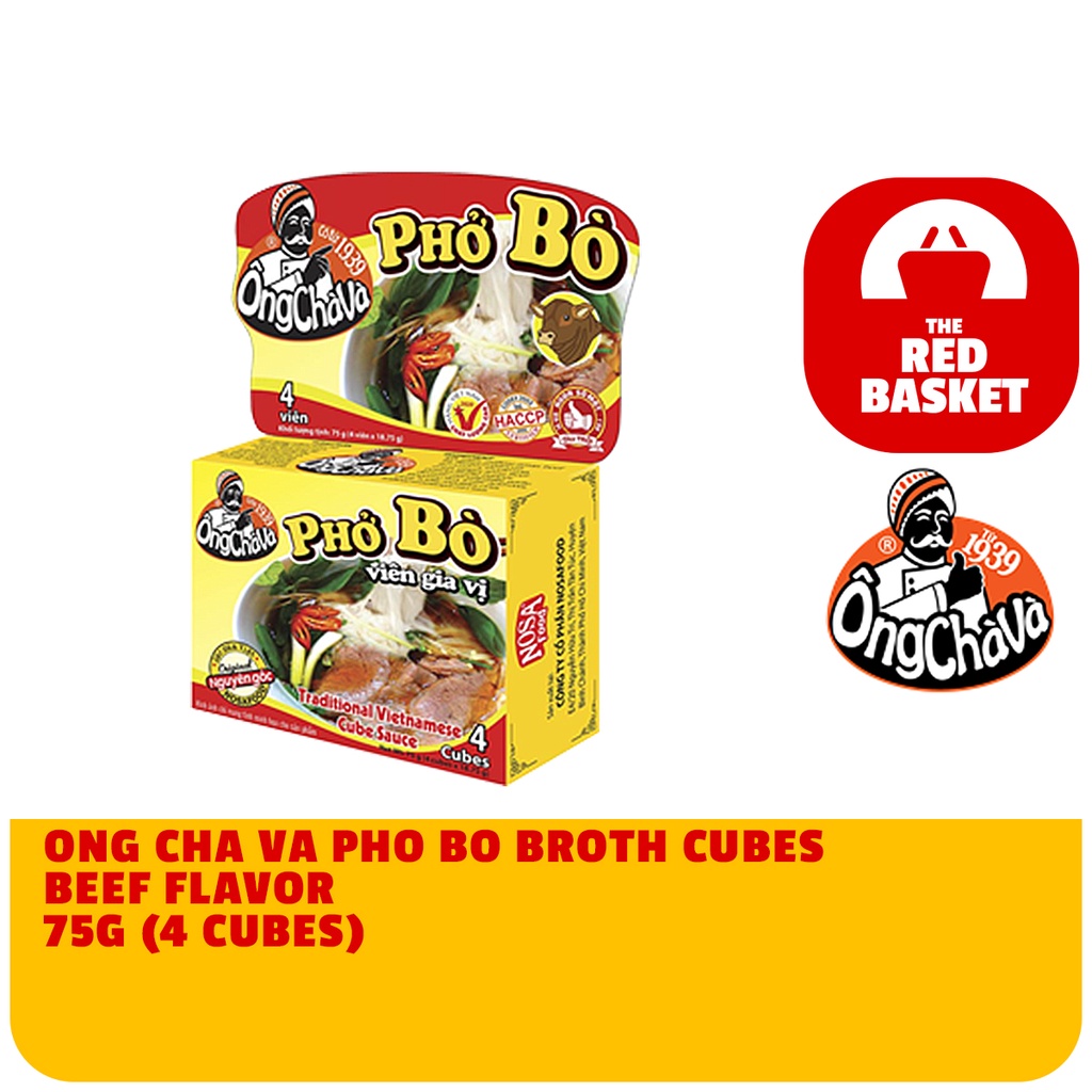 ONG CHA VA PHO BO BROTH CUBES BEEF FLAVOR 75G (4 CUBES) | Shopee ...