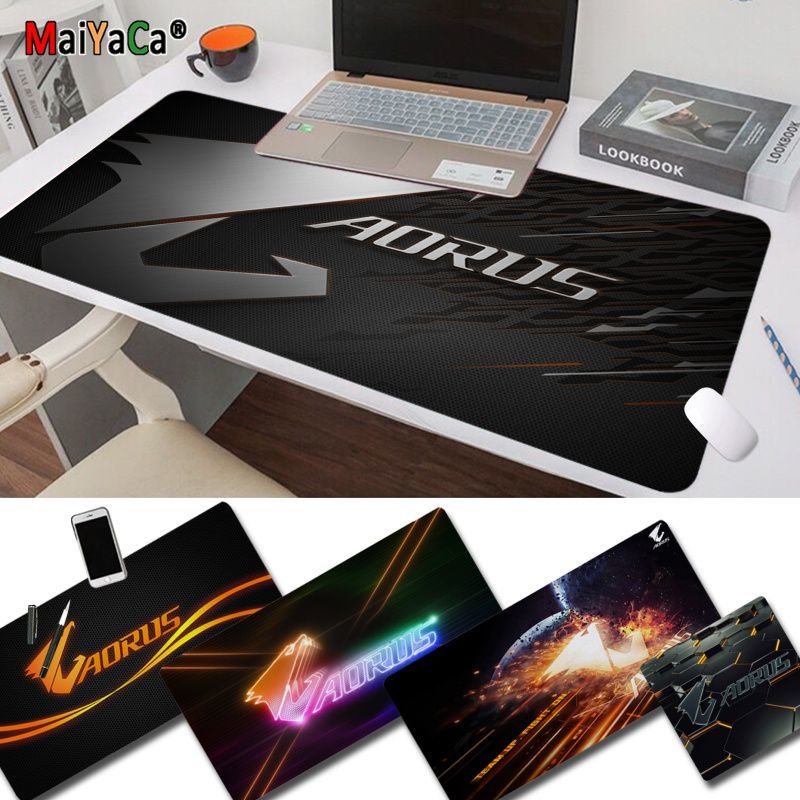 Aorus logo In Stocked Durable Rubber Mouse Mat Pad Size for CSGO Game ...