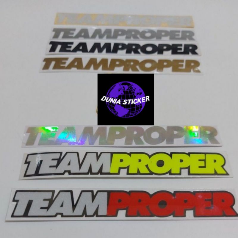 Sticker Team Proper Sticker Cutting Sticker Viral Motorcycle Waterproof ...