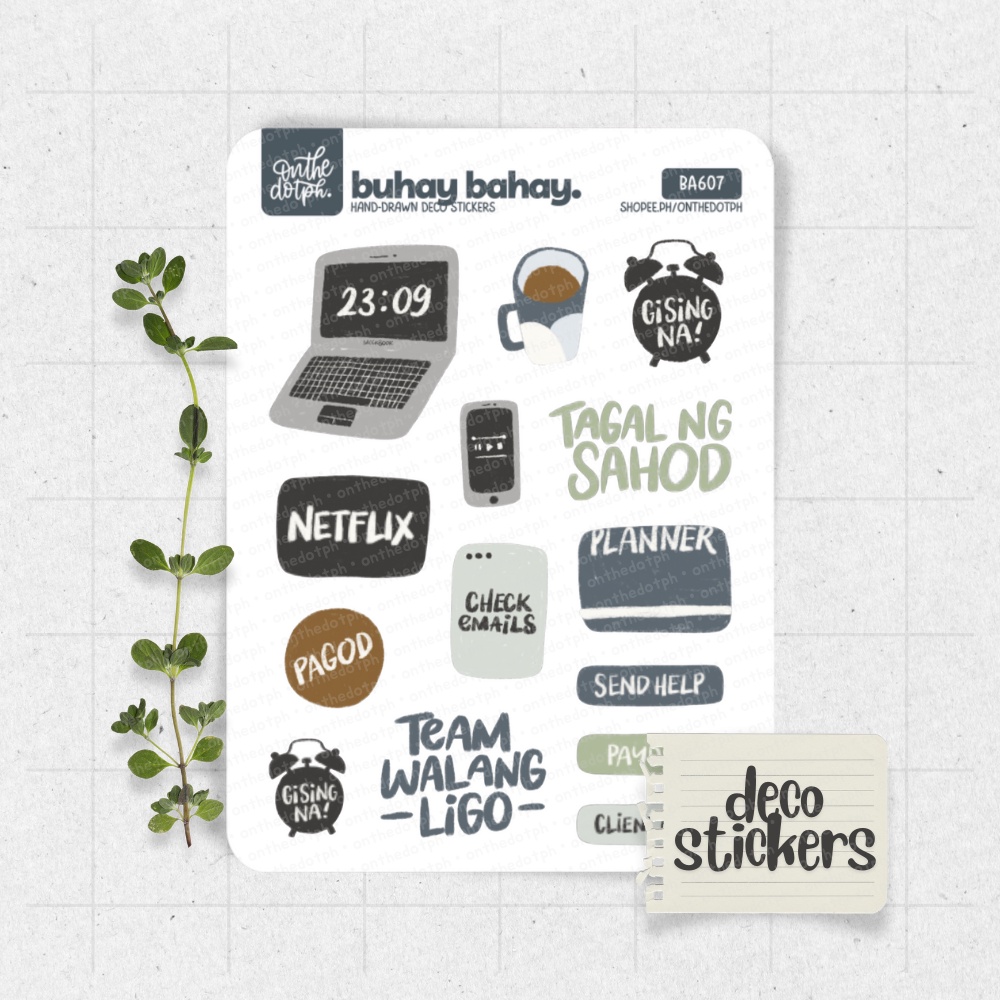 buhay bahay sticker sheet • decorative for journals, planners ...