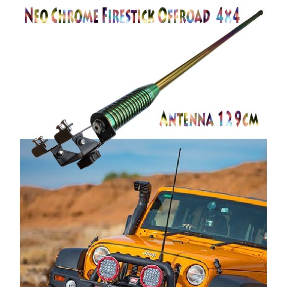 129cm Universal Titanium Neo Chrome Firestick Off road Antenna Fashion ...