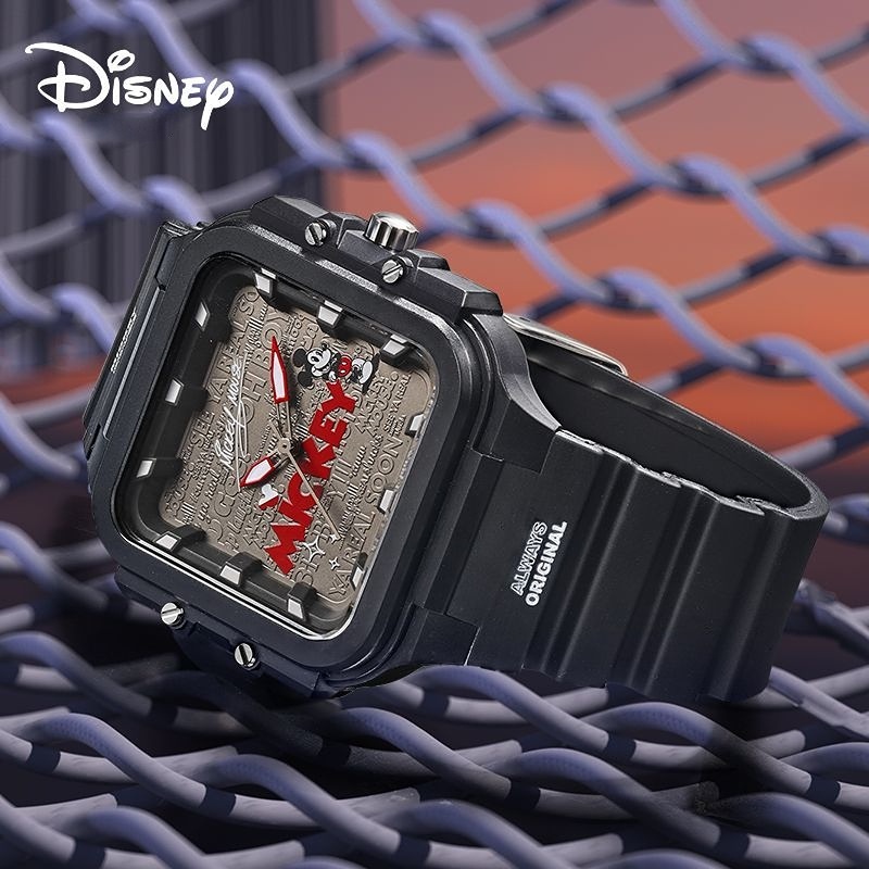 Disney Watch Male Student Junior High School Waterproof Luminous Square ...