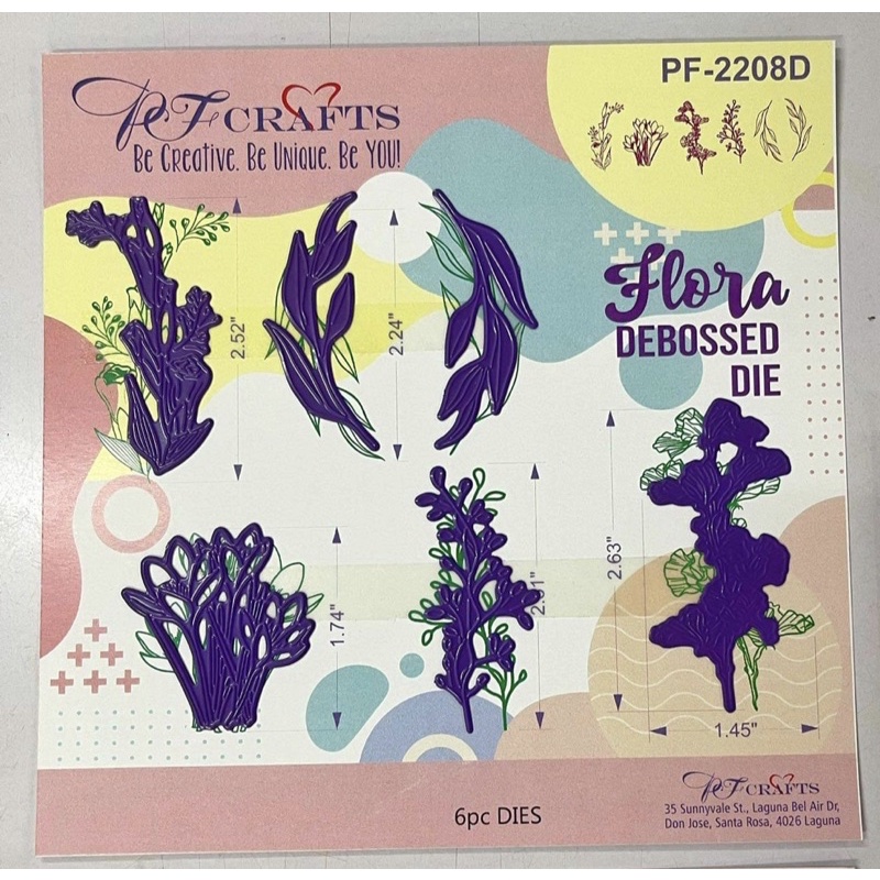 Flora Debossed Wedding Invitation Metal Cutting Die set | Shopee ...