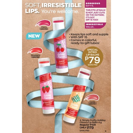 AVON Simply Pretty Holiday Flavors Lip Balm 4g | Shopee Philippines