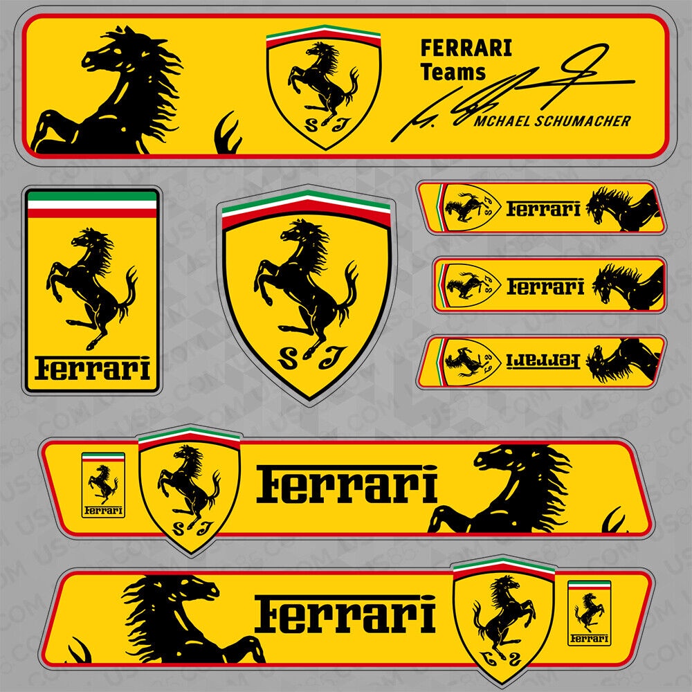For Ferrari S.p.A. Sport Super Car Sticker Decal Logo Stripe Decoration ...