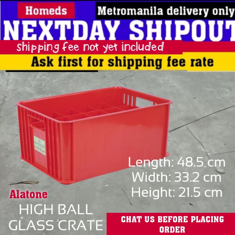 alatone high ball glass cratE for catering organizer ev | Shopee ...