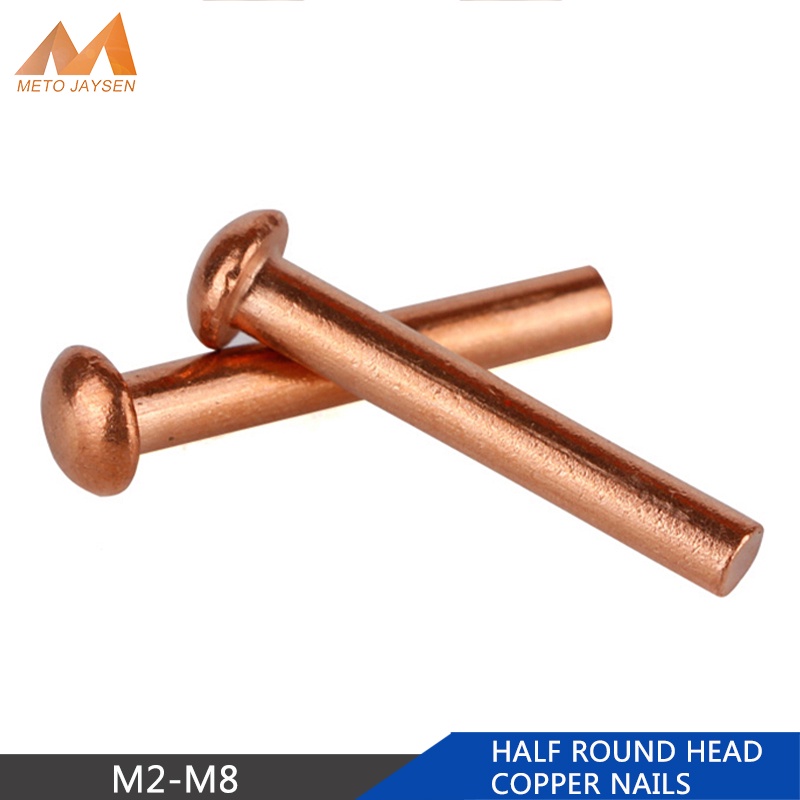 M4 M5 M6 M8 Brass Cup Head Rivet Copper Pan Head Solid Rivets Half ...