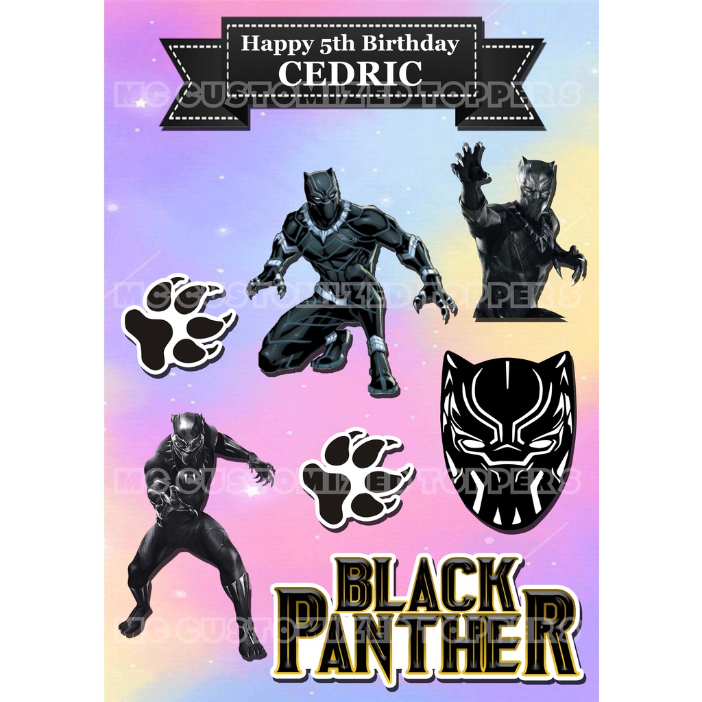 Black Panther customized cake topper | Shopee Philippines