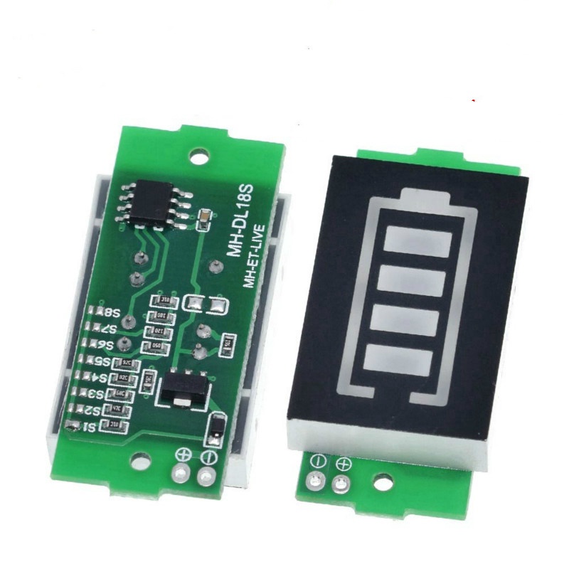 1/2/3/4/5/6/7/8S Lithium Battery Capacity Indicator Module Blue Green ...