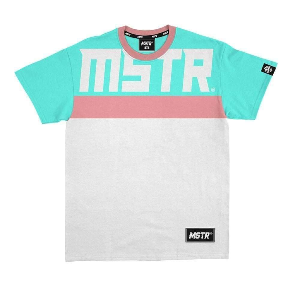 MSTR CO. - BIG LOGO Men T-Shirt (Pink Ribbing) | Shopee Philippines