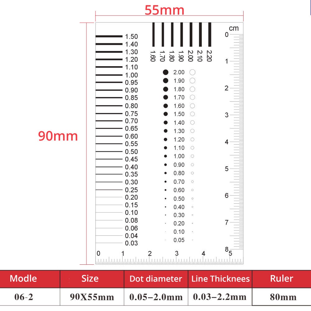 AZJ High Precision Film Point Gauge Soft Ruler Microscope Micrometer ...