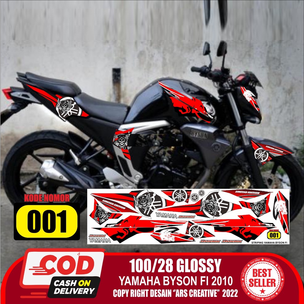 Sticker Striping Decal Yamaha Byson FI 2010 Variation Glossy/Doff All ...
