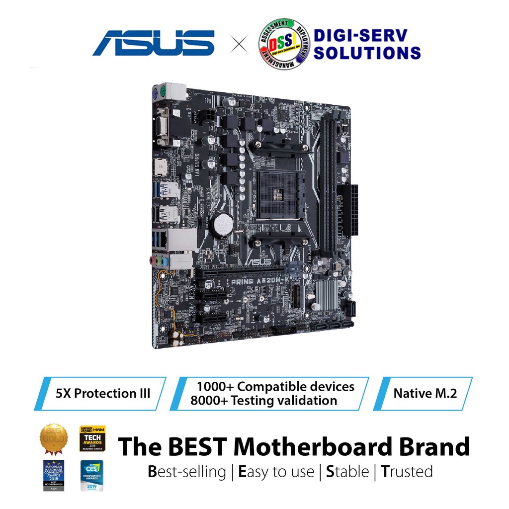 Asus Prime A320M-K AMD A320 Chipset AM4 Socket Micro-ATX Motherboard ...