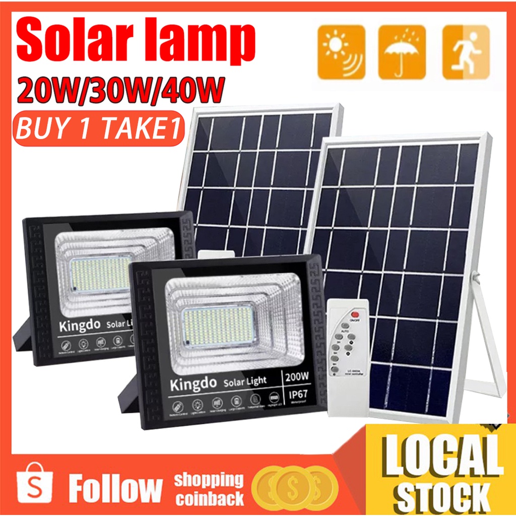 Buy 1 take 1 Solar Light Outdoor LED Light Solar Flood Light Waterproof Street Lamp Remote ...