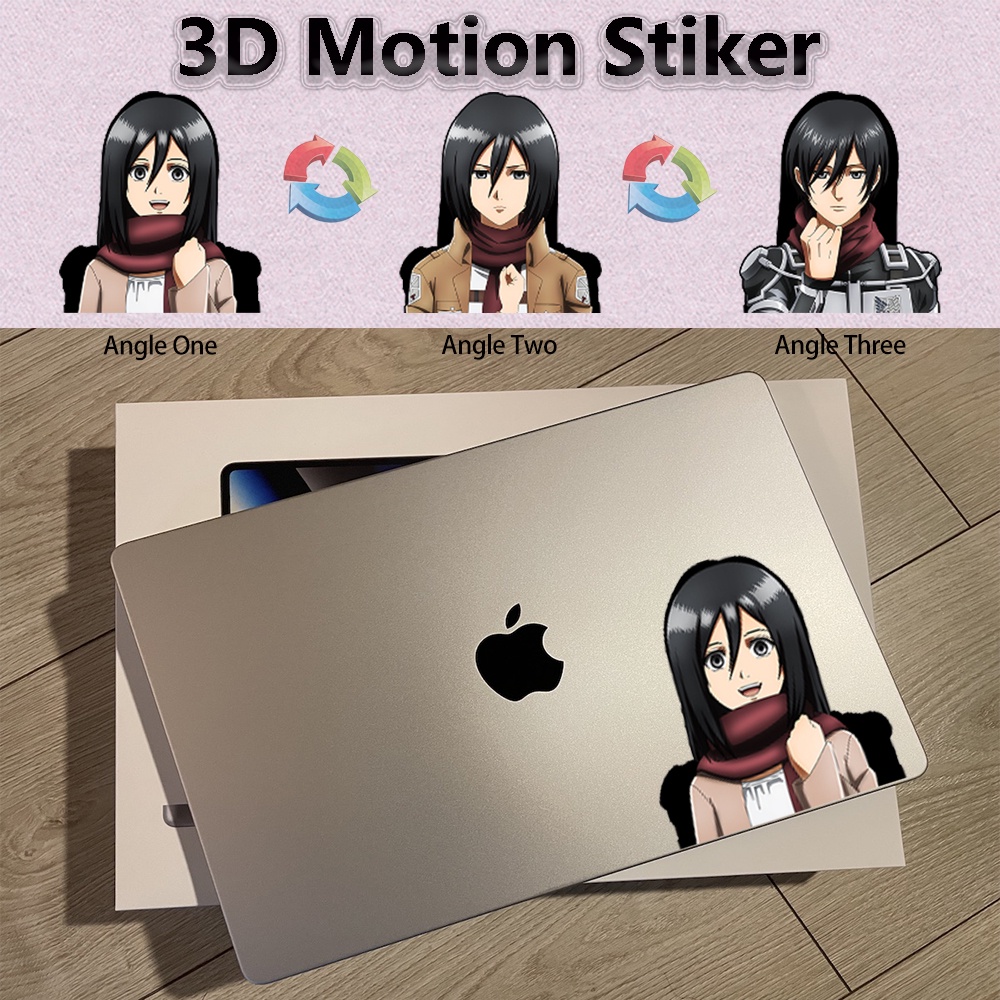 Mikasa Attack on Titan 3D Motion Stickers Self-adhsive Car Stickers ...