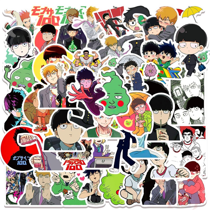 Mob Psycho 100 Series 02 Stickers 50Pcs/Set DIY Fashion Waterproof ...