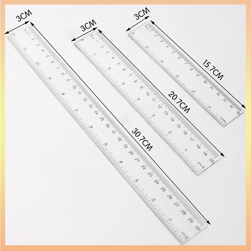Plastic Ruler 6/8/12 Inch Standard/metric Rulers Straight Ruler ...