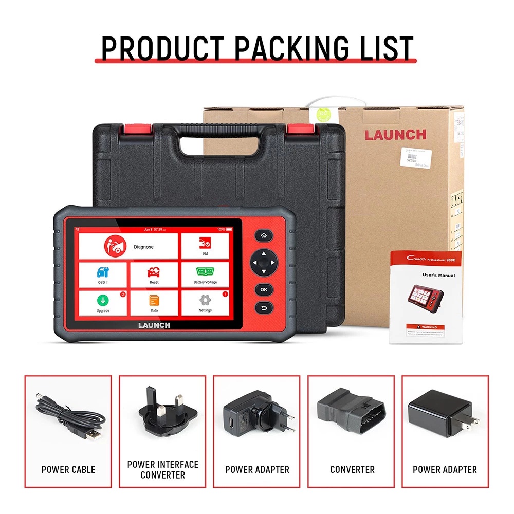 LAUNCH X431 CRP909E OBD1 OBD2 Full System Diagnostic Scanner with 15 ...