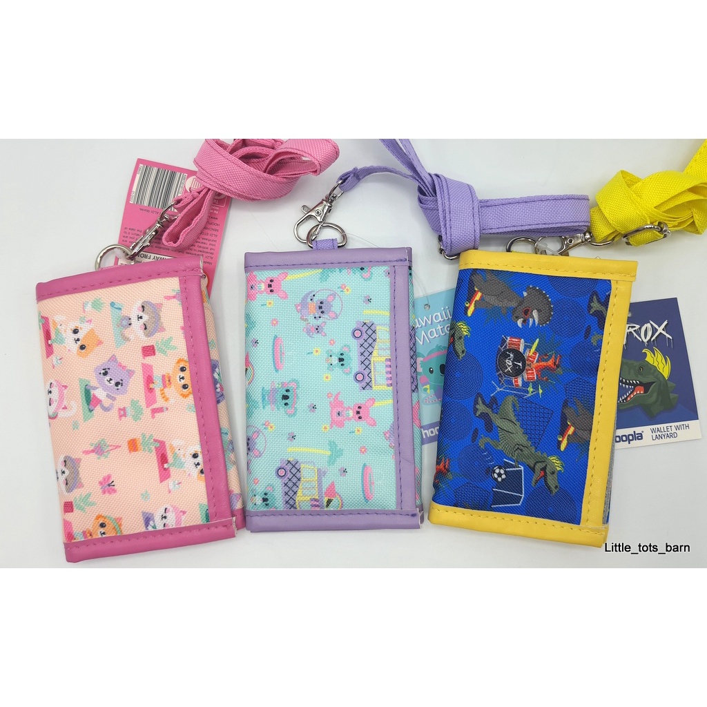 LTB: HOOPLA/ GOODFELLOW CANVAS KIDS VELCRO WALLET W/ NECK LACE LANYARD ...