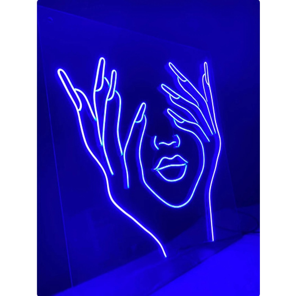 Woman Body Sexy Lady Neon Sign, Female Face Neon Light Sign, Neon Sign ...