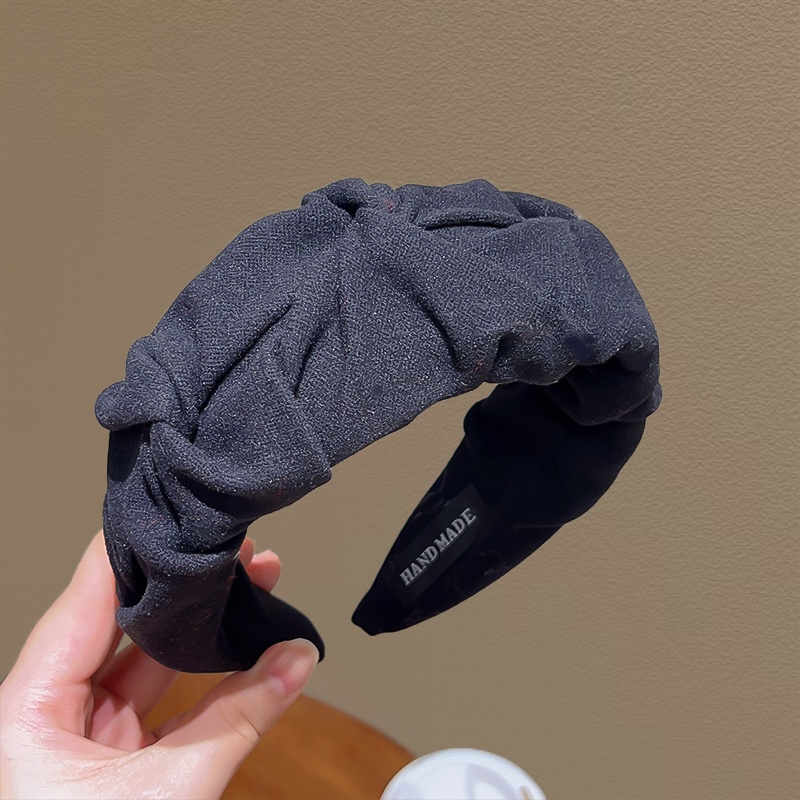 Korean Winter Khaki Style Net Red Wide Brimmed Sponge Headband Fashion