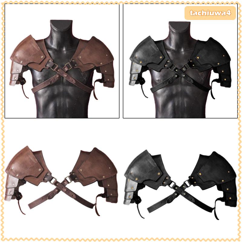 Faux Leather Medieval Shoulder Pauldron Knight for Costume Accessory ...