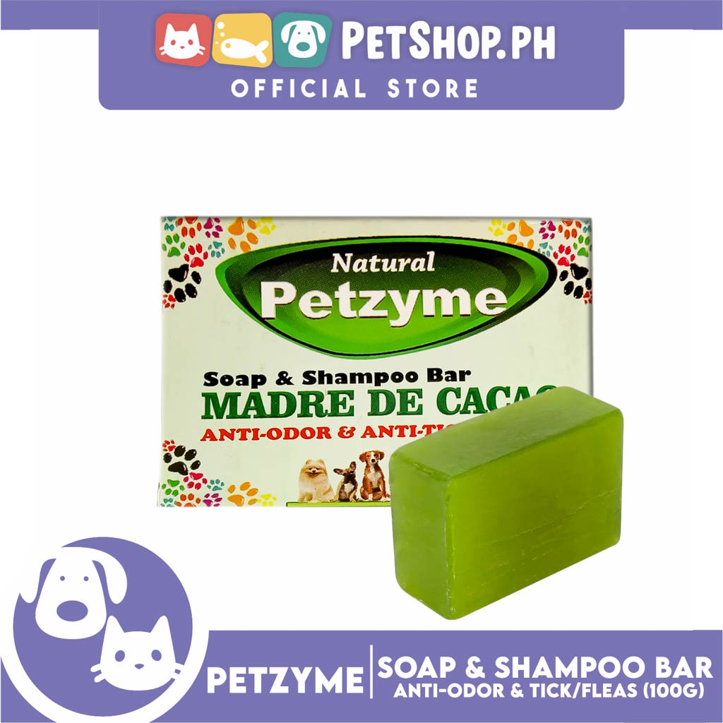 Petzyme Soap And Shampoo Bar Madre De Cacao 100g Anti-Odor And Anti ...