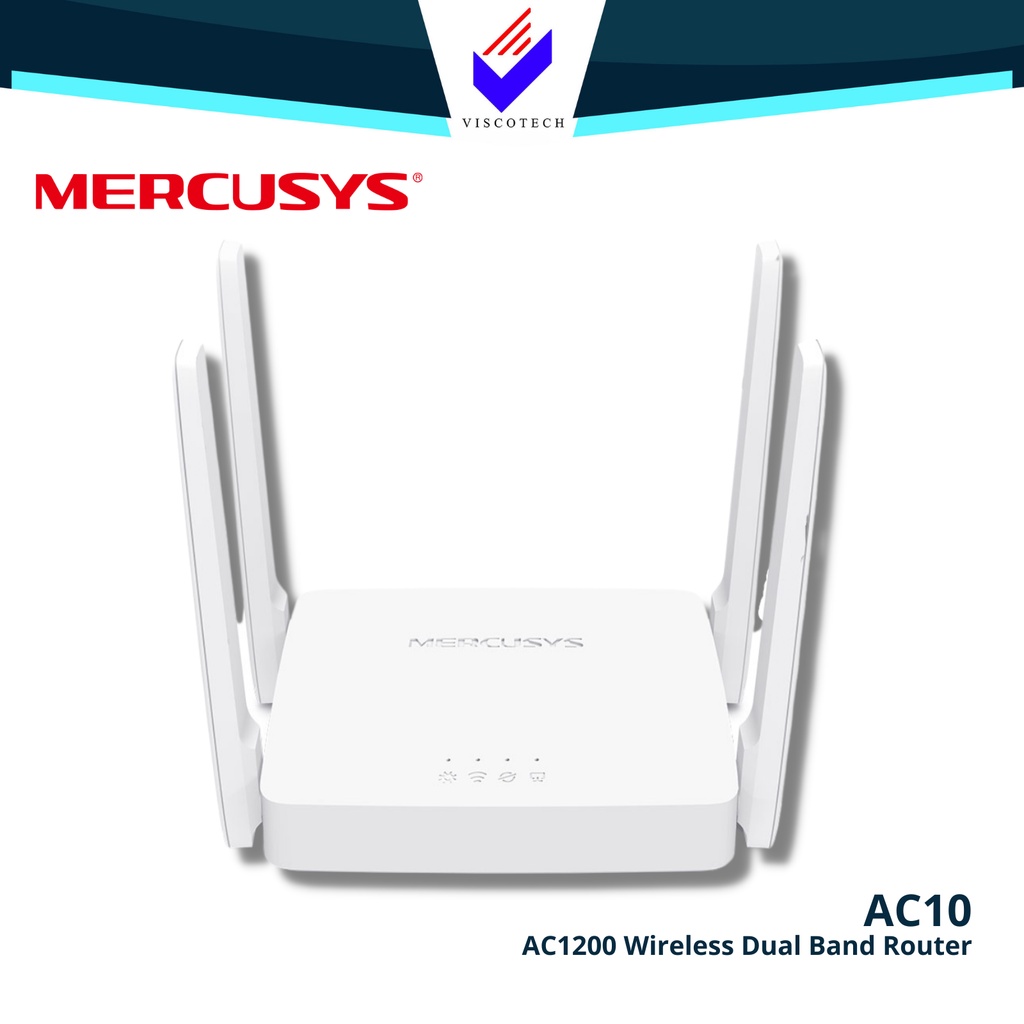 Mercusys AC10 AC1200 Wireless Dual Band Router | Shopee Philippines