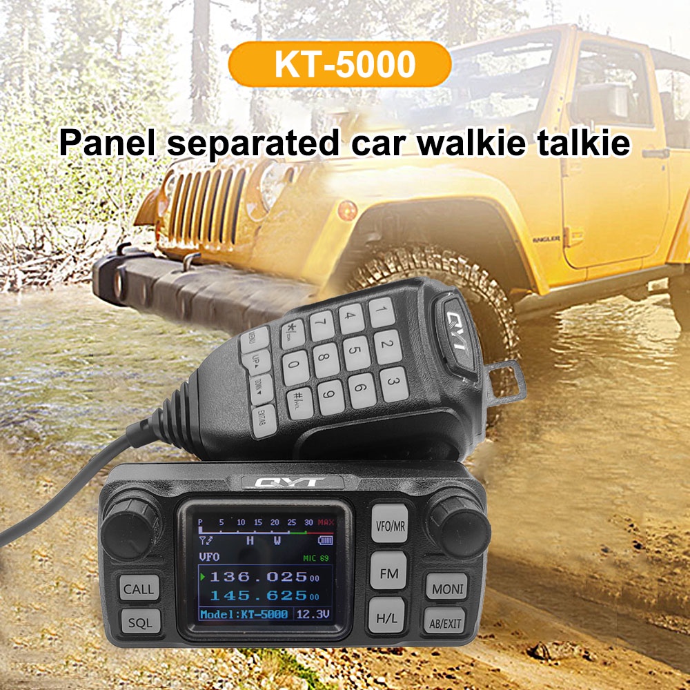 New QYT KT-5000 Car intercom 25W 10KM VHF UHF Transceiver Mini Mobile ...