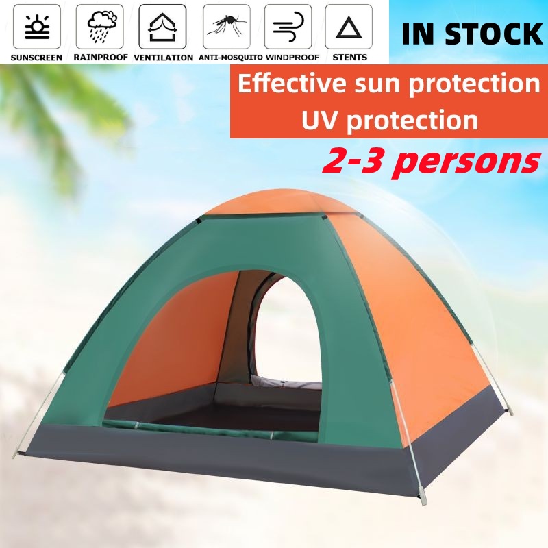 Waterproof Automatic 4-5 Person Outdoor Camping Tent Two Doors Double ...