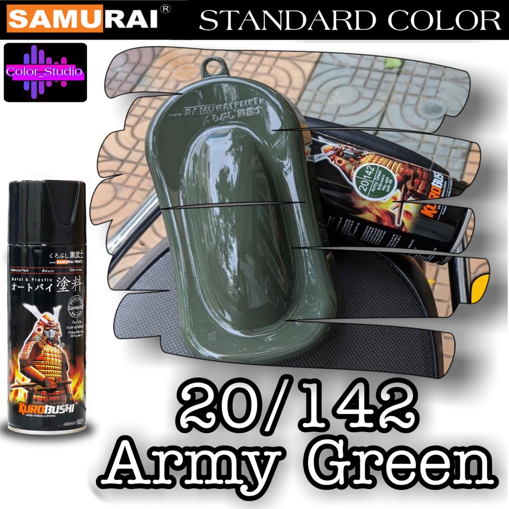 SAMURAI SPRAY PAINT 20/142 Army Green Standard - COD | Shopee Philippines