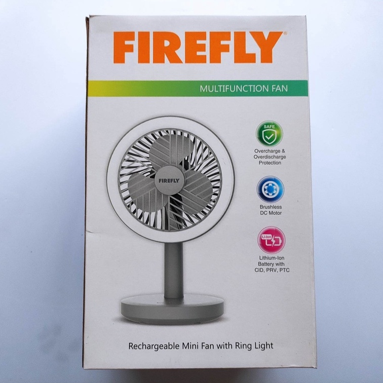 Firefly Rechargeable Mini Fan with Ring Light (FEL657) | Shopee Philippines