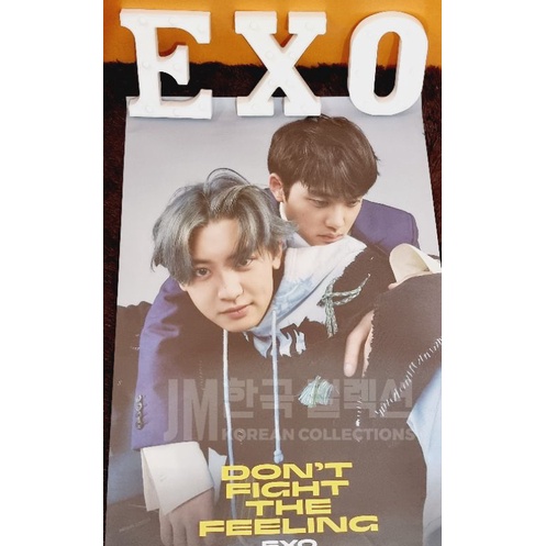 ONHAND OFFICIAL EXO DON'T FIGHT THE FEELING DFTF POSTER | Shopee ...