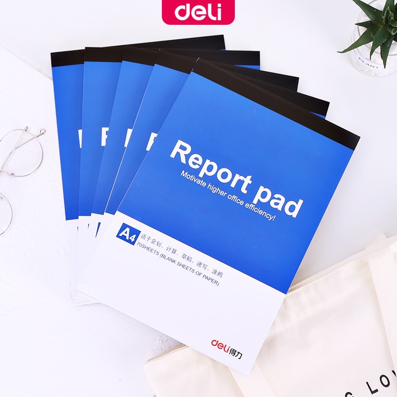 Deli 70Sheets A6 Blank Notebook Thickened Draft Paper Note Pad Notebook ...