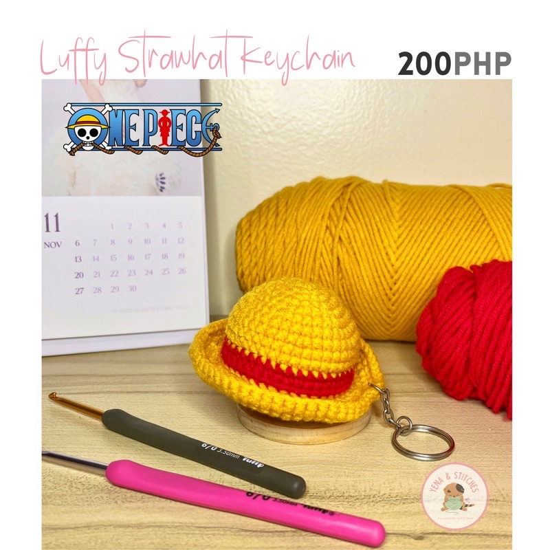 Luffy Strawhat Amigurumi Crochet Keychain | Shopee Philippines