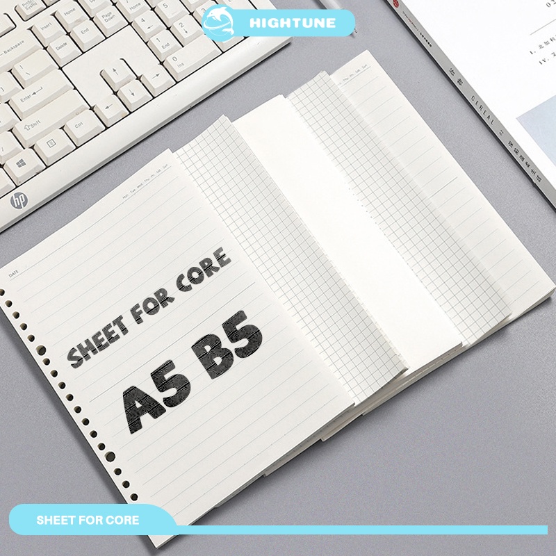 HIGHTUNE Loose-Leaf Inner Core A5/B5 Refill Page For Binder Spiral ...