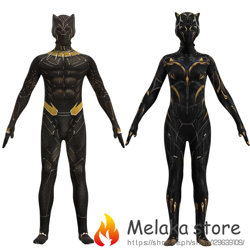 The Avengers Superhero Black Panther Wakanda Forever Costume Suit ...
