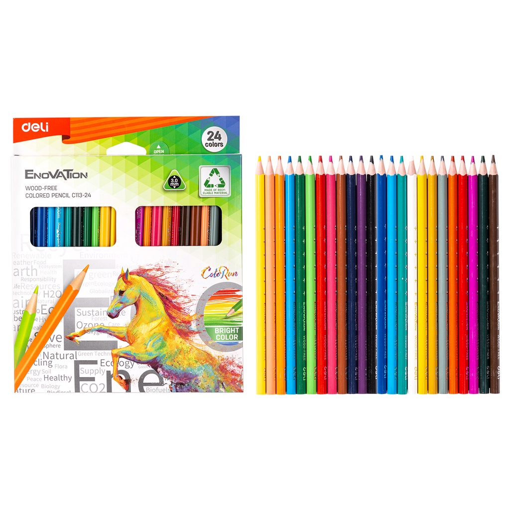Deli C113-12/18/24 Colored Pencil 12/18/24 Colors | Shopee Philippines