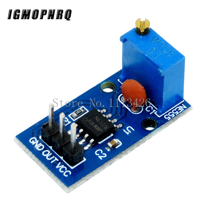 DC 5V 12V NE555 Adjustable Resistance Frequency Pulse Generator Module ...
