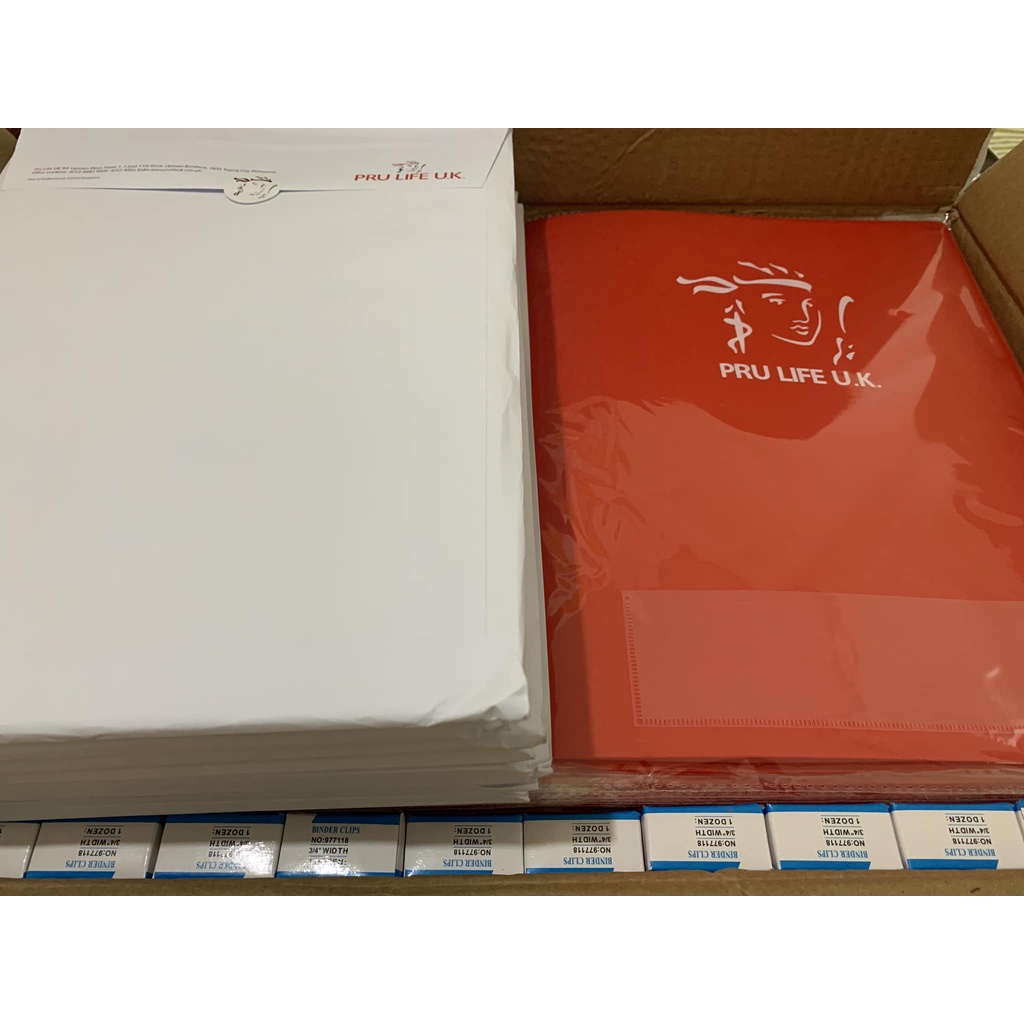 Pru Life UK Policy Red Folder Clear Book (Minimum of 2 pcs & Up per ...