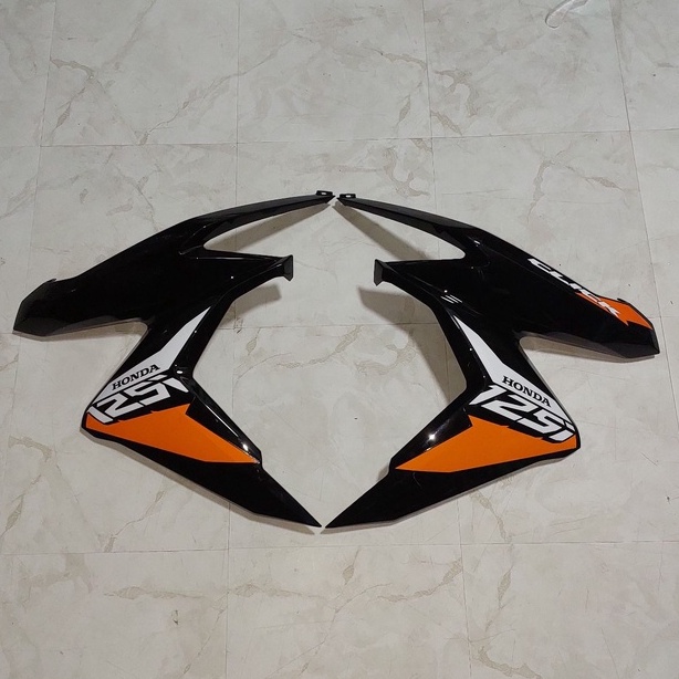 HONDA CLICK 125 I GAME CHANGER SIDE COVER H70 (GLOSSY BLACK ORANGE ...