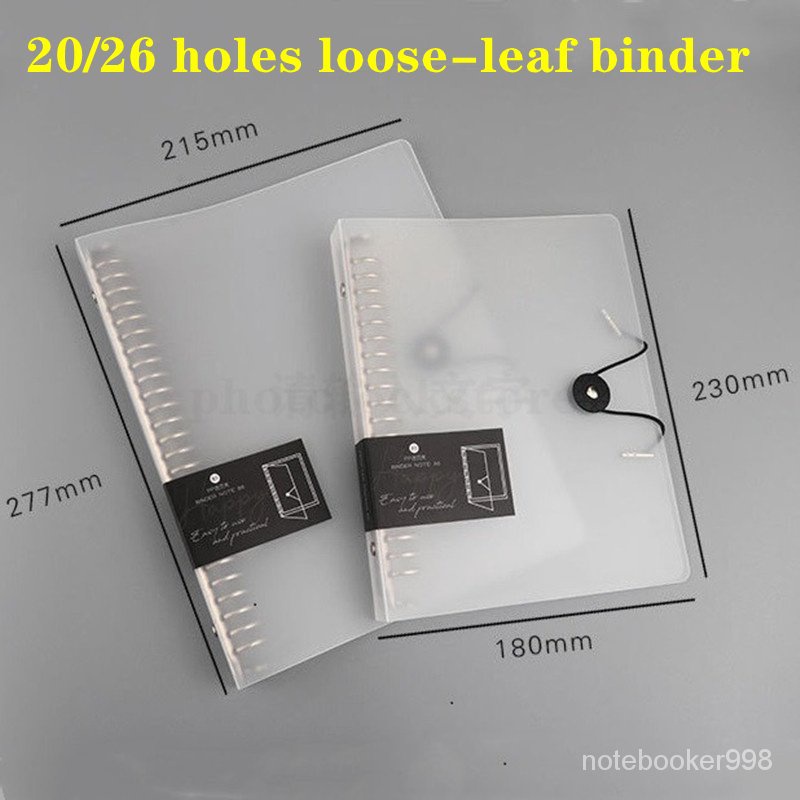 20/26 hole Loose-leaf Removable transparent binder schol supplies ...