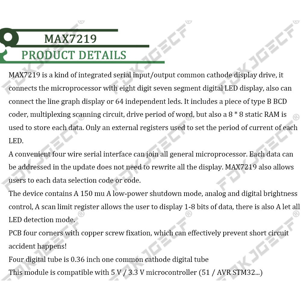 Max7219 Dot Matrix Module Microcontroller Module Control Module Display 4069