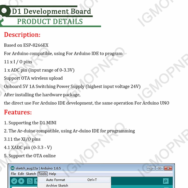 ESP-12E ESP-12F WeMos D1 UNO R3 WiFi Development Board Based ESP8266 ...