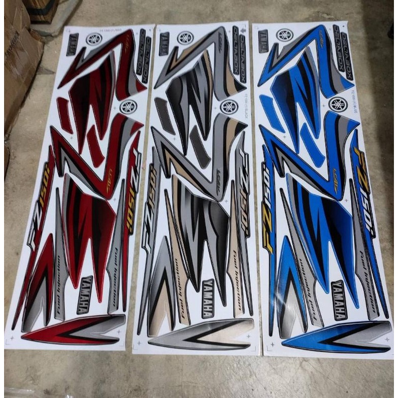 Stiker sticker body stripe cover set (1) yamaha fz150 fz150i fz 150i ...