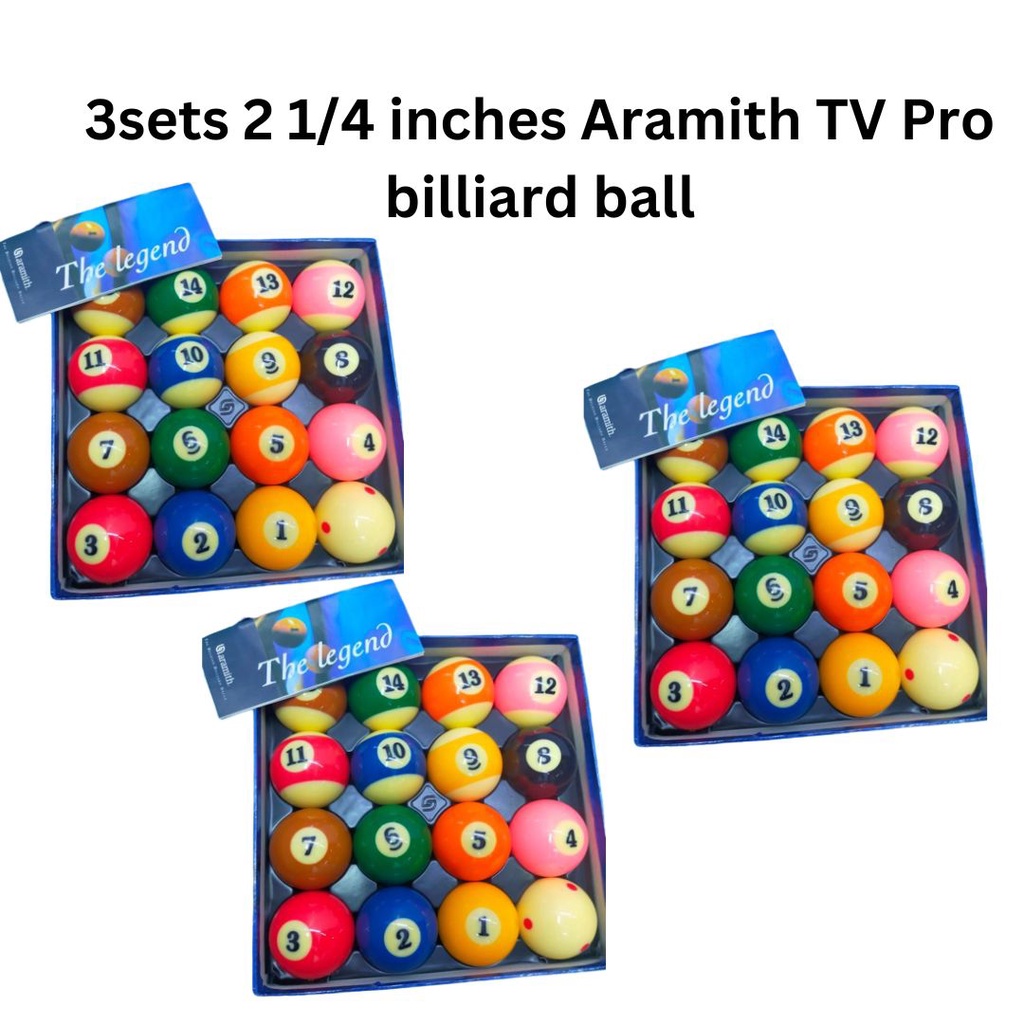 3 sets Billiard ball standard size. Belgian Aramith Balls. Super ...