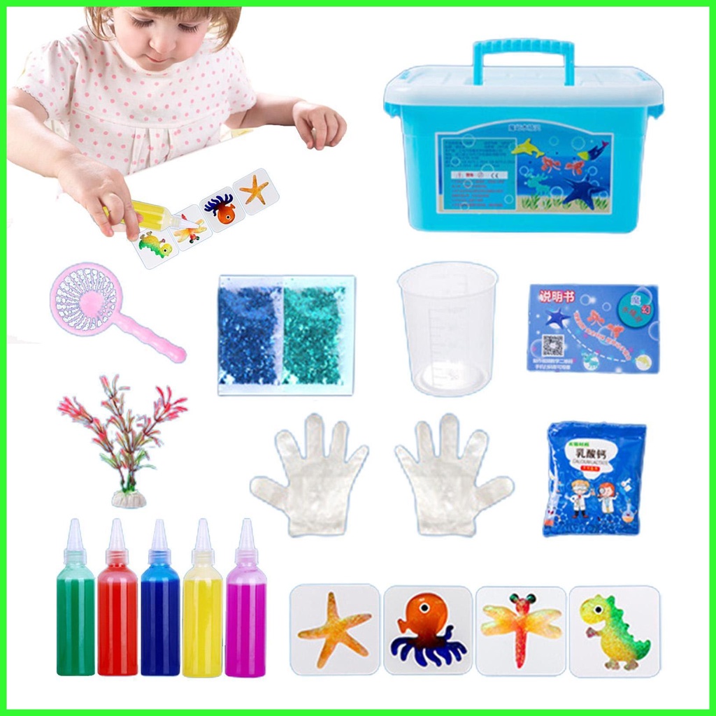 Magic Water Elf 3D Magic Gels Water Toys DIY Fun Marine Life Shape Mold ...
